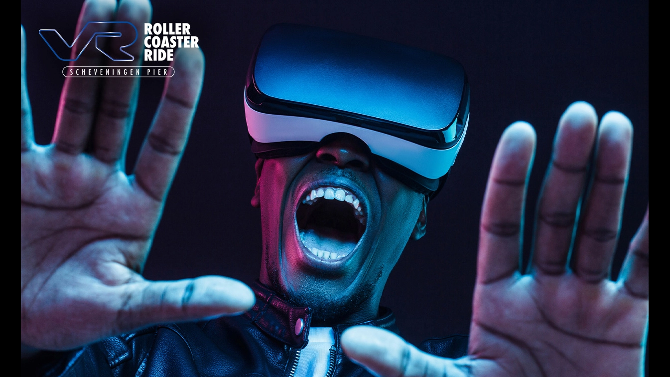 VR Roller Coaster Ride, VR roller coaster ride op de Pier of in de ...